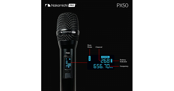 Jual Nakamichi PX 50 Mic Wireless Karaoke Handheld 2 Channel ...